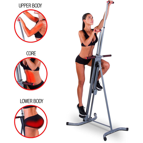 X MAXSTRENGTH Resistance Vertical Climber Combines Muscle Toning Cardio Aerobic Exercises for ...